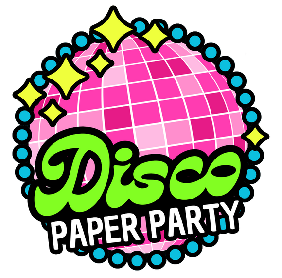 Disco Paper Party Stickers Notebooks Bookmarks Personalized Journals